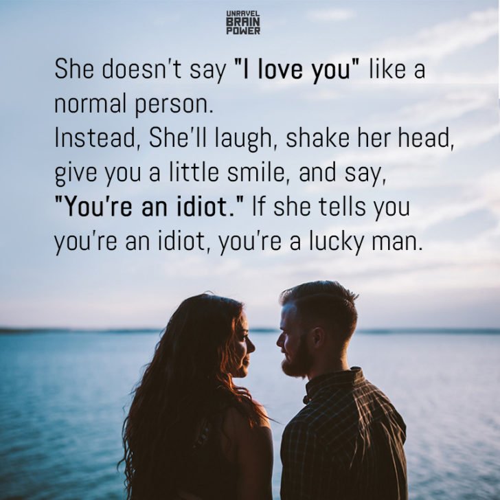 She Doesn't Say I Love You Like A Normal Person