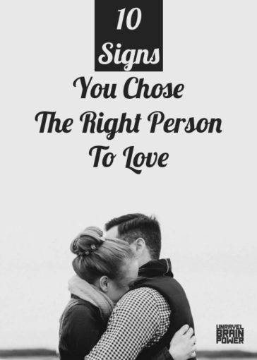 10 Signs You Chose The Right Person To Love - Unravel Brain Power