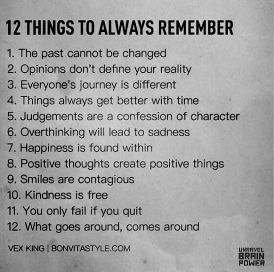 12 Things to Always Remember - Unravel Brain Power