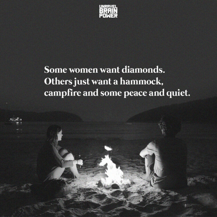 Some women want diamonds. Others just want a hammock