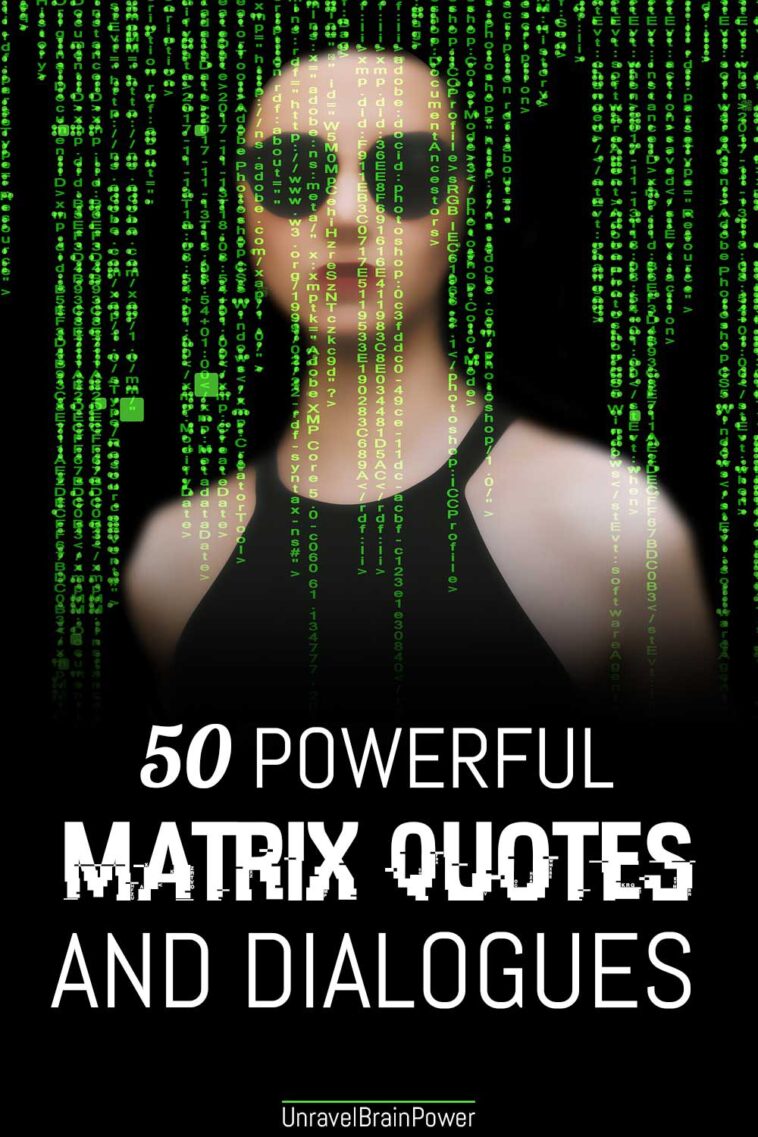 50 Powerful Matrix Quotes And Dialogues - Unravel Brain Power